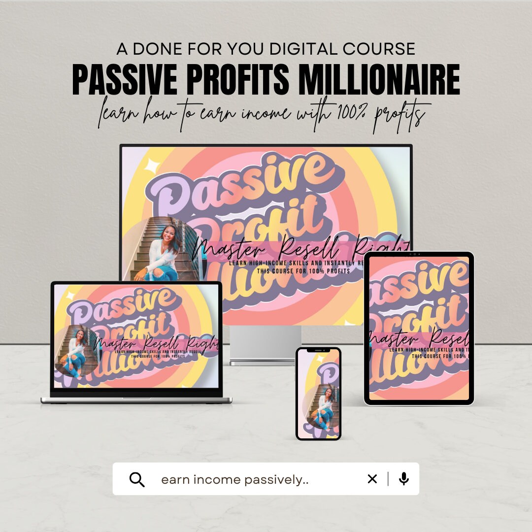 Passive Profits Millionaire With Master Resell Rights (MRR) - Etsy