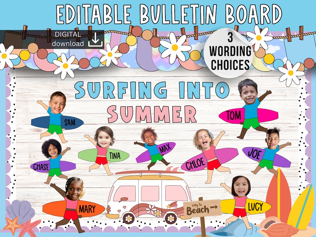 Summer Bulletin Board | End of Year Bulletin Kit | Beach Classroom ...