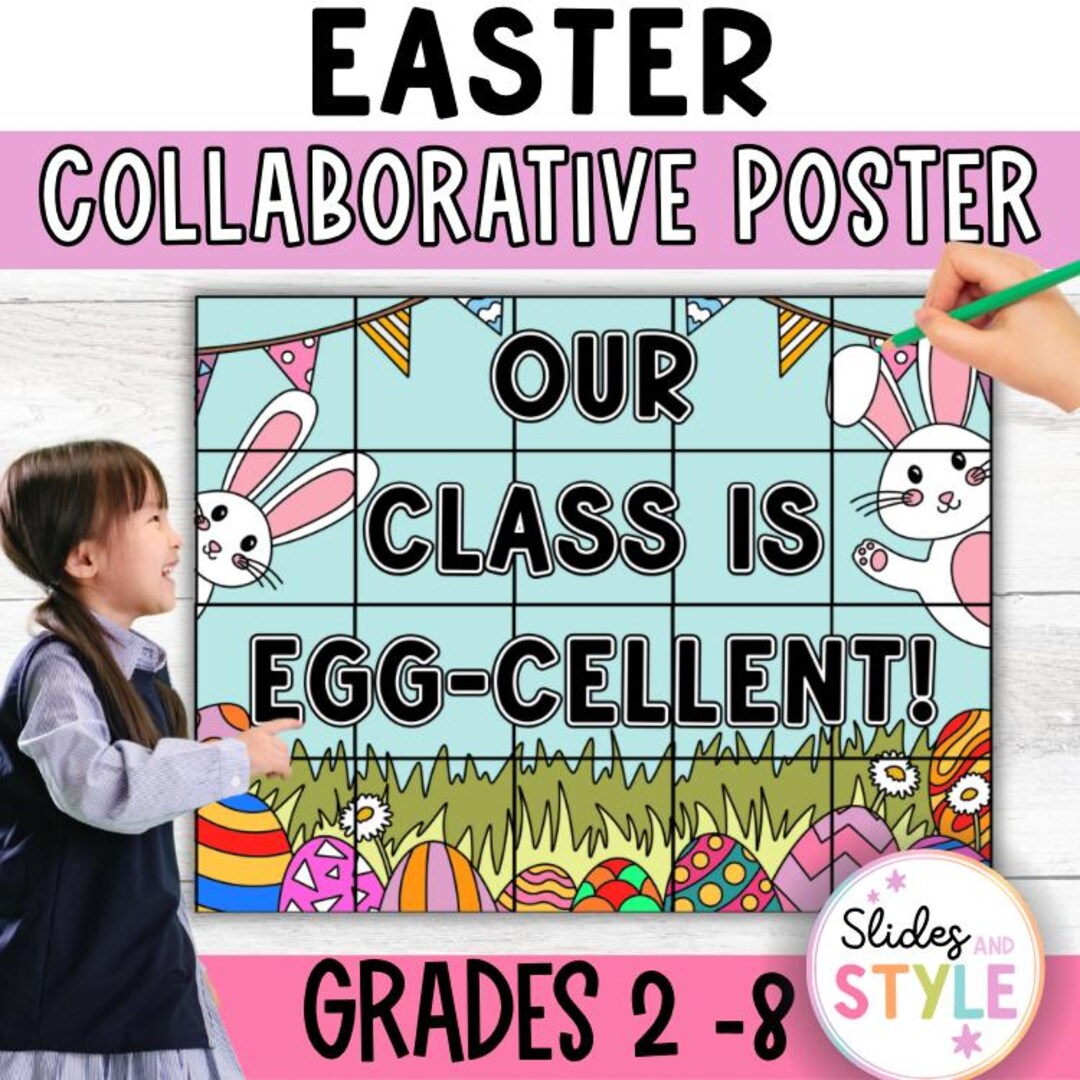 Easter Collaborative Poster | Easter Egg Bulletin Board | April ...