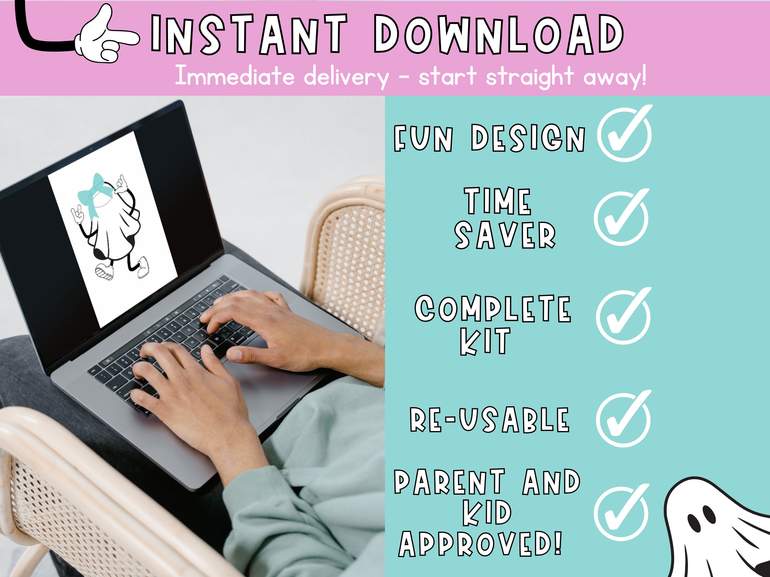 Boo Crew Bulletin Board | Cute Halloween Bulletin Board | Pastel Ghost ...