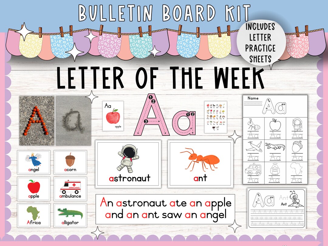 Letter of the Week Bulletin Board | Alphabet Bulletin Board ...