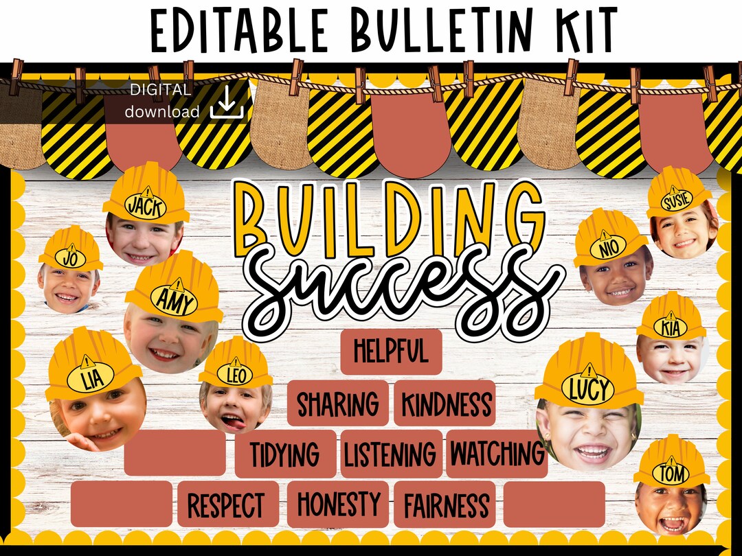 January Bulletin Board | New Year Classroom Decor | Construction ...