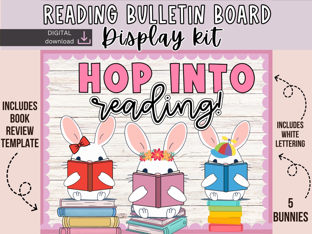 Reading Bulletin Board | Reading Corner Decor | Easter Bulletin Board ...