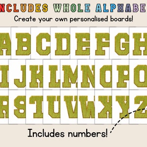Alphabet Bulletin Board Kit | Printable Bulletin Lettering | Rainbow ...