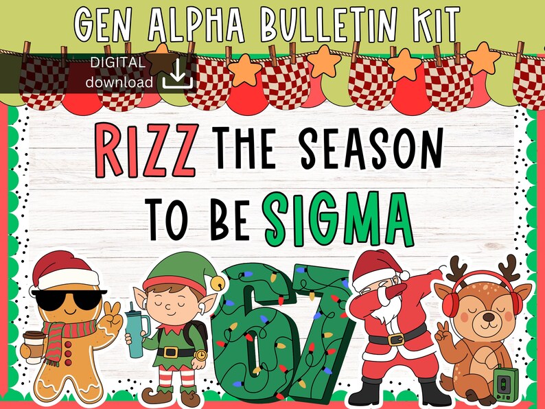 Christmas Gen Z Bulletin Board | Holiday Middle School Bulletin ...