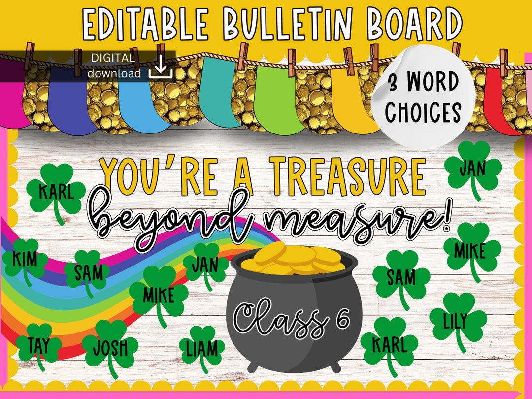 March Bulletin Board | St Patrick’s Day Bulletin Board | Positive ...
