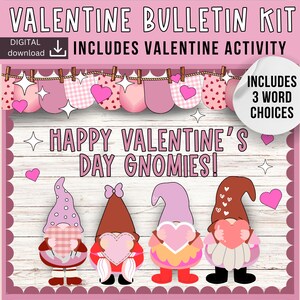 Valentine Bulletin Board | Gnome Bulletin Board | February Bulletin ...