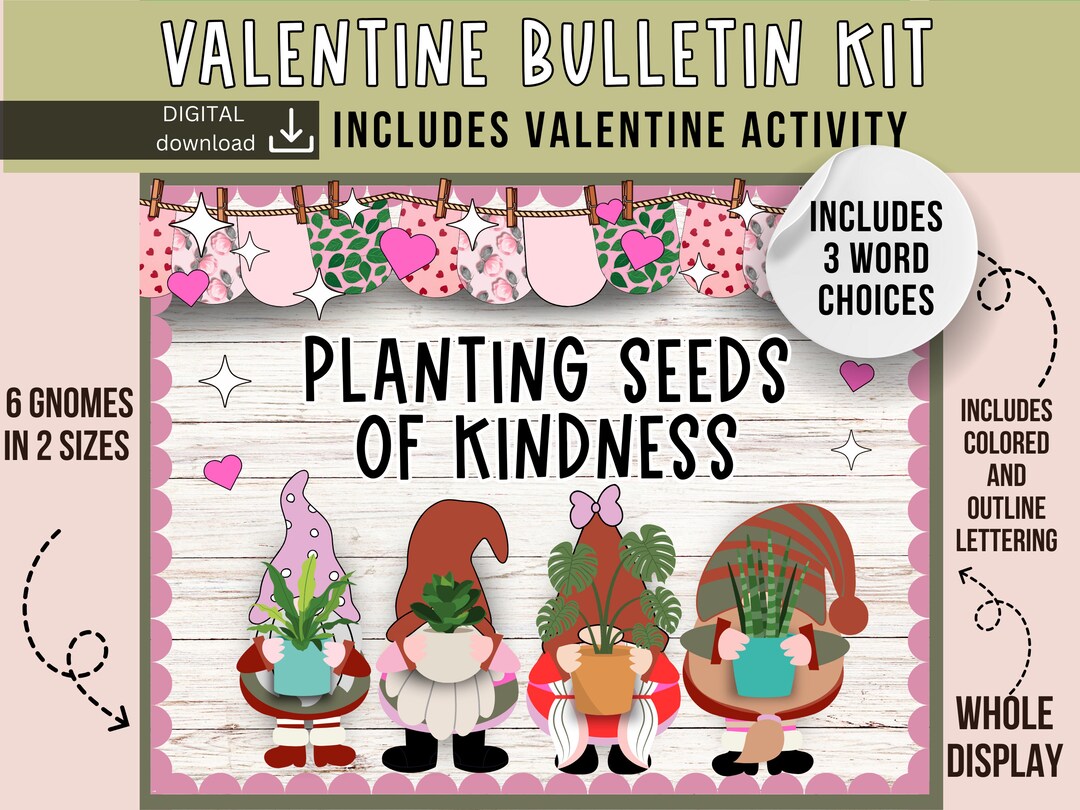 Valentine Bulletin Board | Gnome Bulletin Board | February Bulletin ...