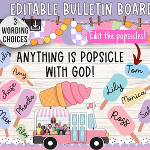 Jesus Bulletin Board | Ice Cream Truck Bulletin Board | Cute Christian ...