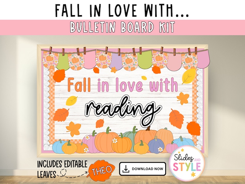 Fall Library Bulletin Board | Autumn Library Bulletin Board | Pumpkin ...