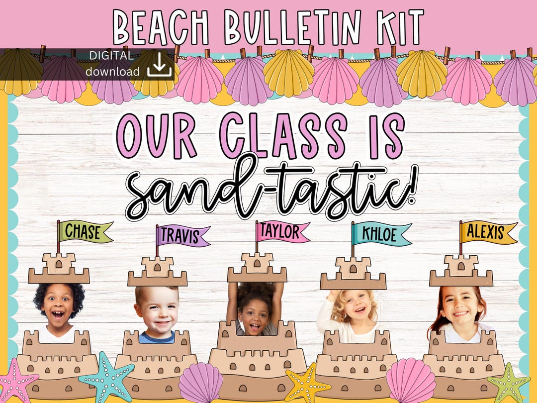 Summer Bulletin Board | End of Year Bulletin Board | Beach Bulletin ...