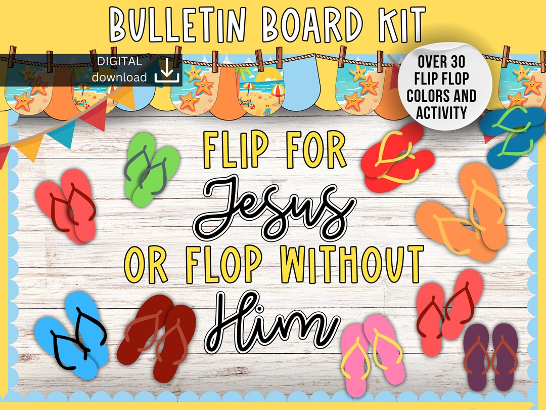 Jesus Bulletin Board | Christian Summer Bulletin Board | Seaside ...