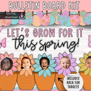 Spring Bulletin Board | March Bulletin Board | Flowers Bulletin Board ...