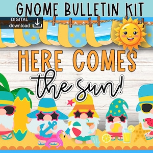 Summer Gnome Bulletin Board | Beach Bulletin Board | Seaside Bulletin ...