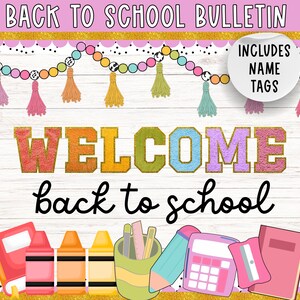 Welcome Back Bulletin Board | August Bulletin | New Year Bulletin ...