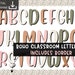 Alphabet Bulletin Board Kit Printable Bulletin Lettering Rainbow ...