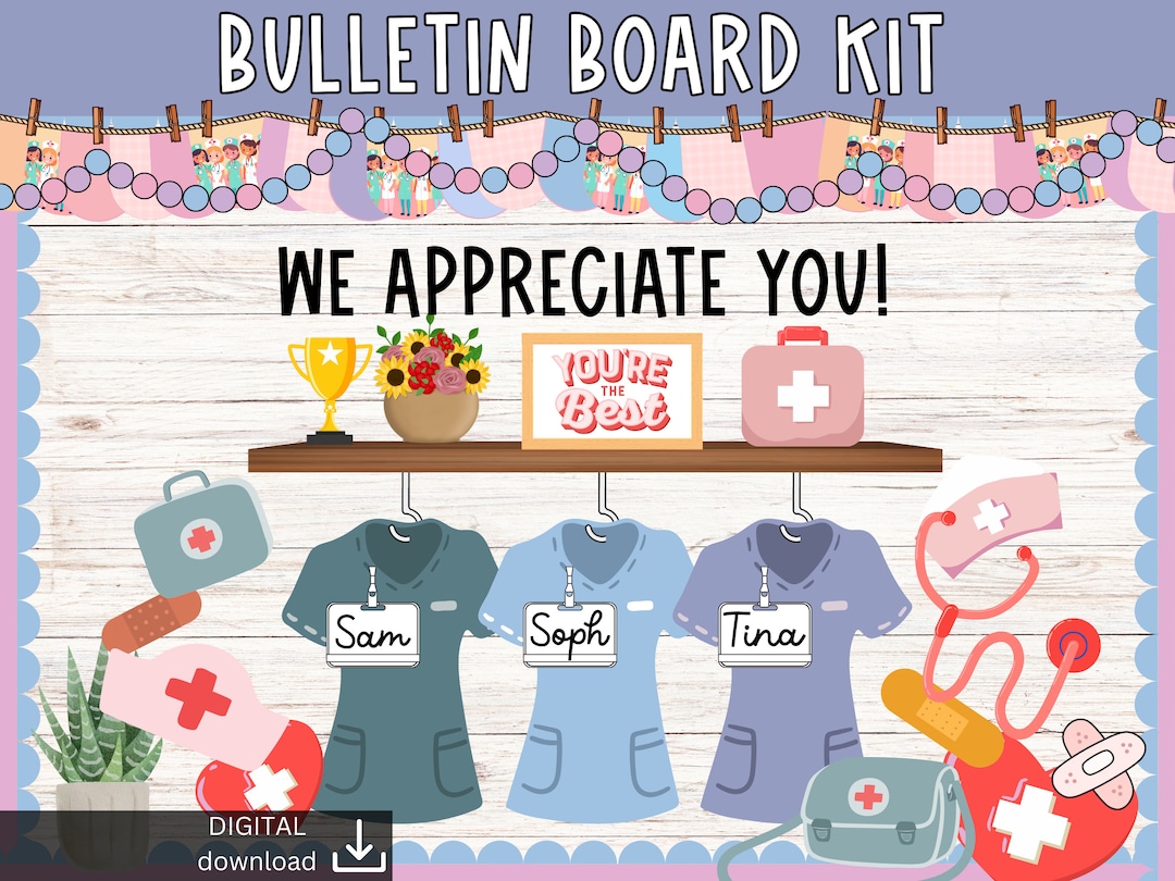 Nurse Bulletin Board | Nurse Appreciation Day Bulletin | School Nurse ...