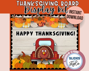 Thanksgiving Bulletin Board Kit for Classroom Decor - Etsy