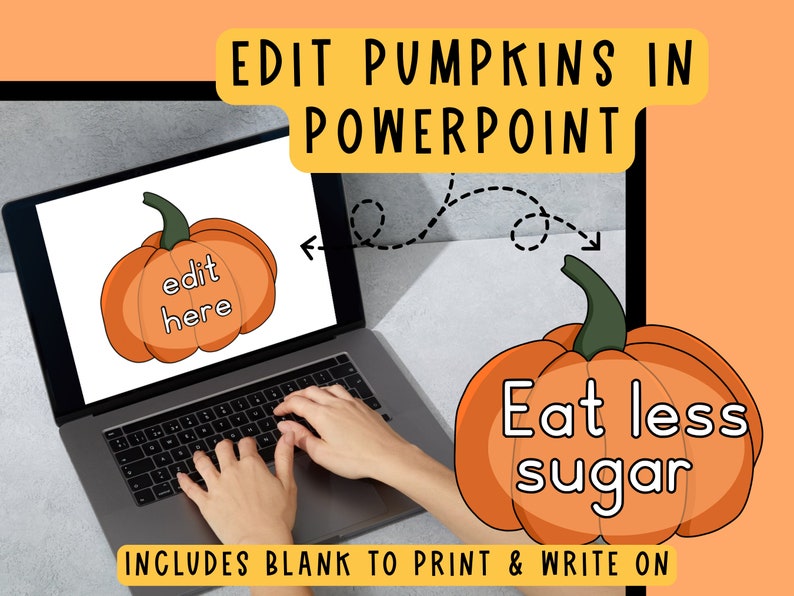 Fall Health Bulletin Board Kit: Editable Pumpkin Theme (digital ...