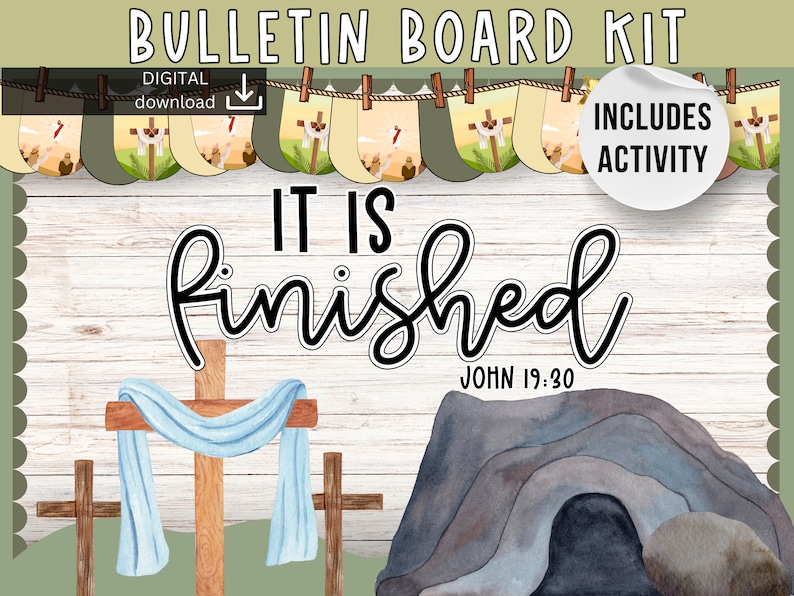Easter Bulletin Board | Christian Bulletin Board | Religious Bulletin ...