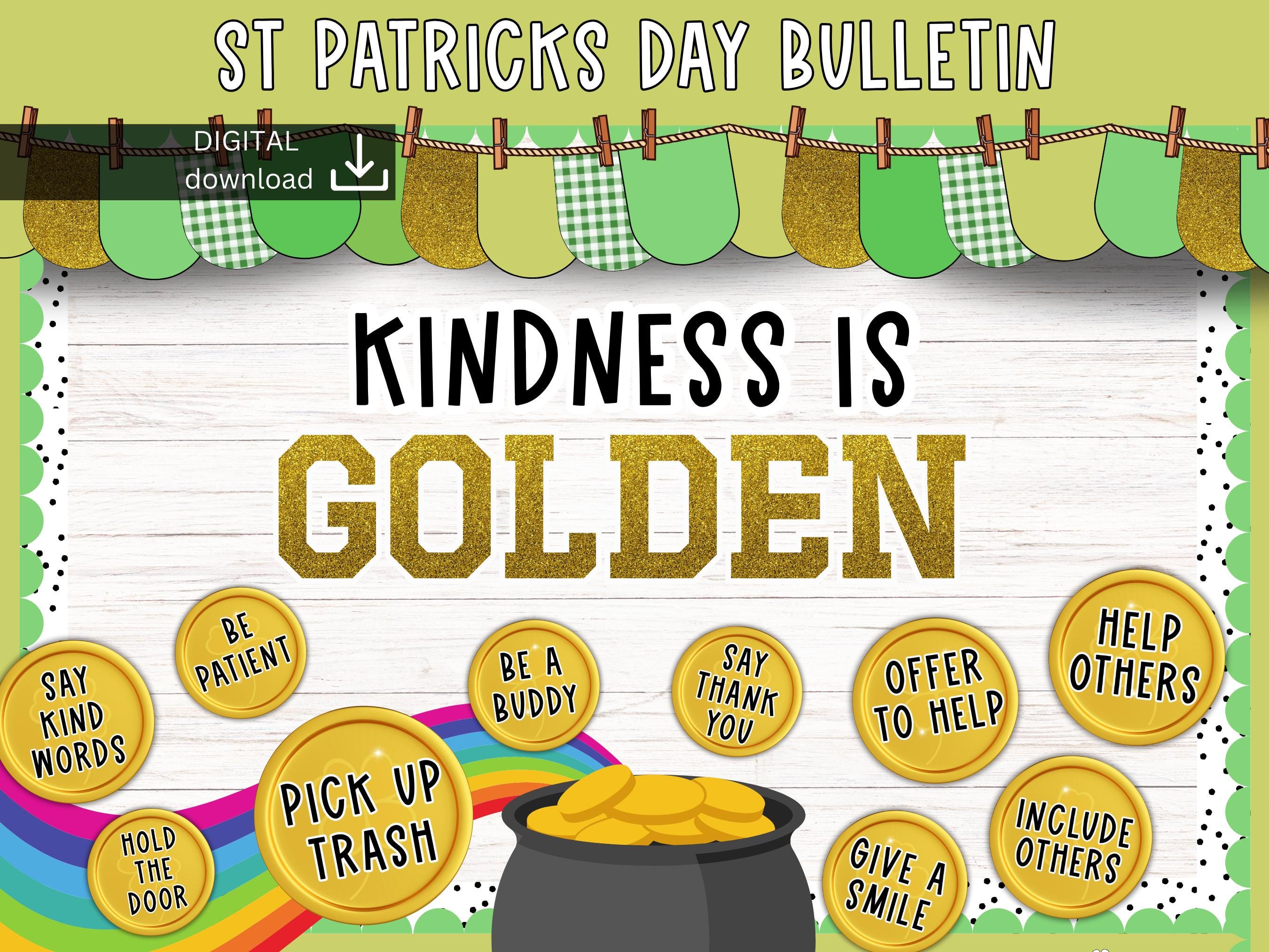 St Patrick’s Day Bulletin Board | March Bulletin Board | Kindness ...