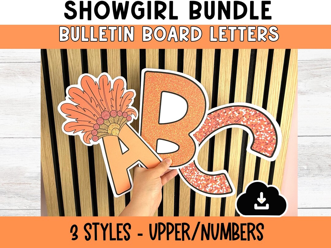 Showgirl Bulletin Board Letters: Glitter Sequin Alphabet (PDF Download ...