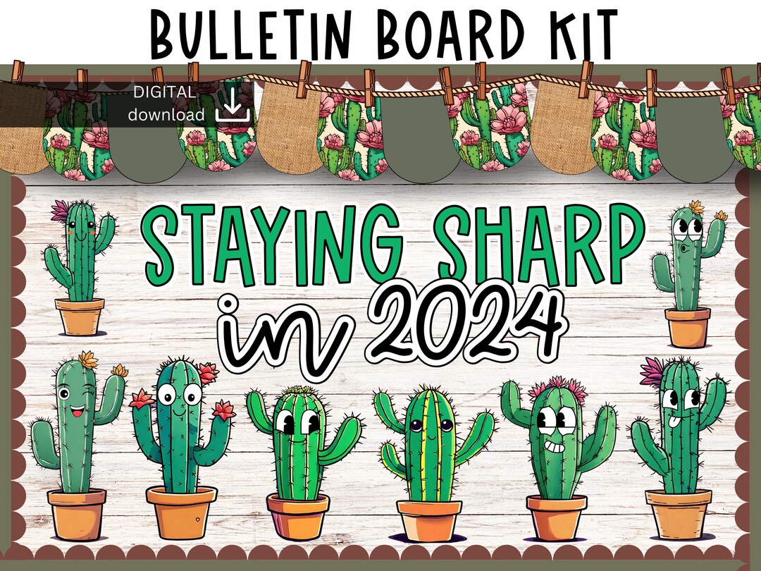 Cactus Bulletin Board Plants Classroom Decor New Year - Etsy