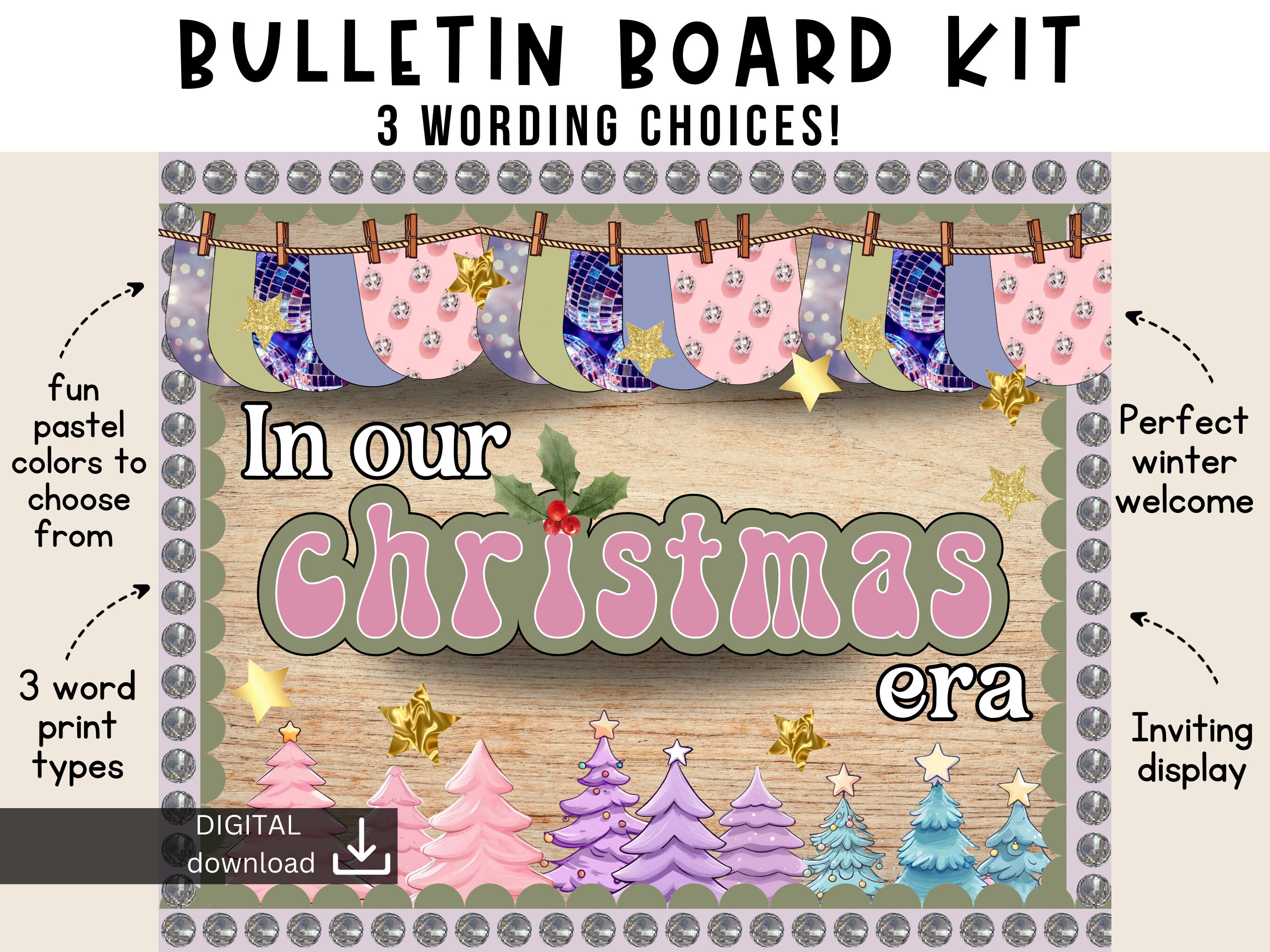In Our Era Bulletin Board Christmas Christmas Bulletin Board Decor ...