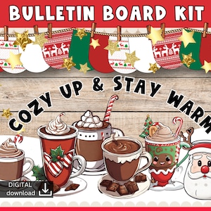 Hot Cocoa Bulletin Board | Christmas Mugs Bulletin Board Decor ...