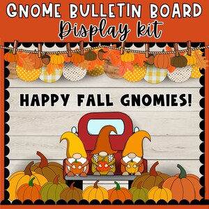 Thanksgiving Bulletin Board Kit | Gnome Decor for Thanksgiving ...