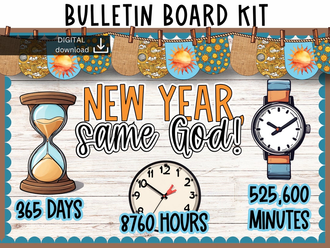 New Year Bulletin Board | Jesus Bulletin Board | Christian Bulletin ...