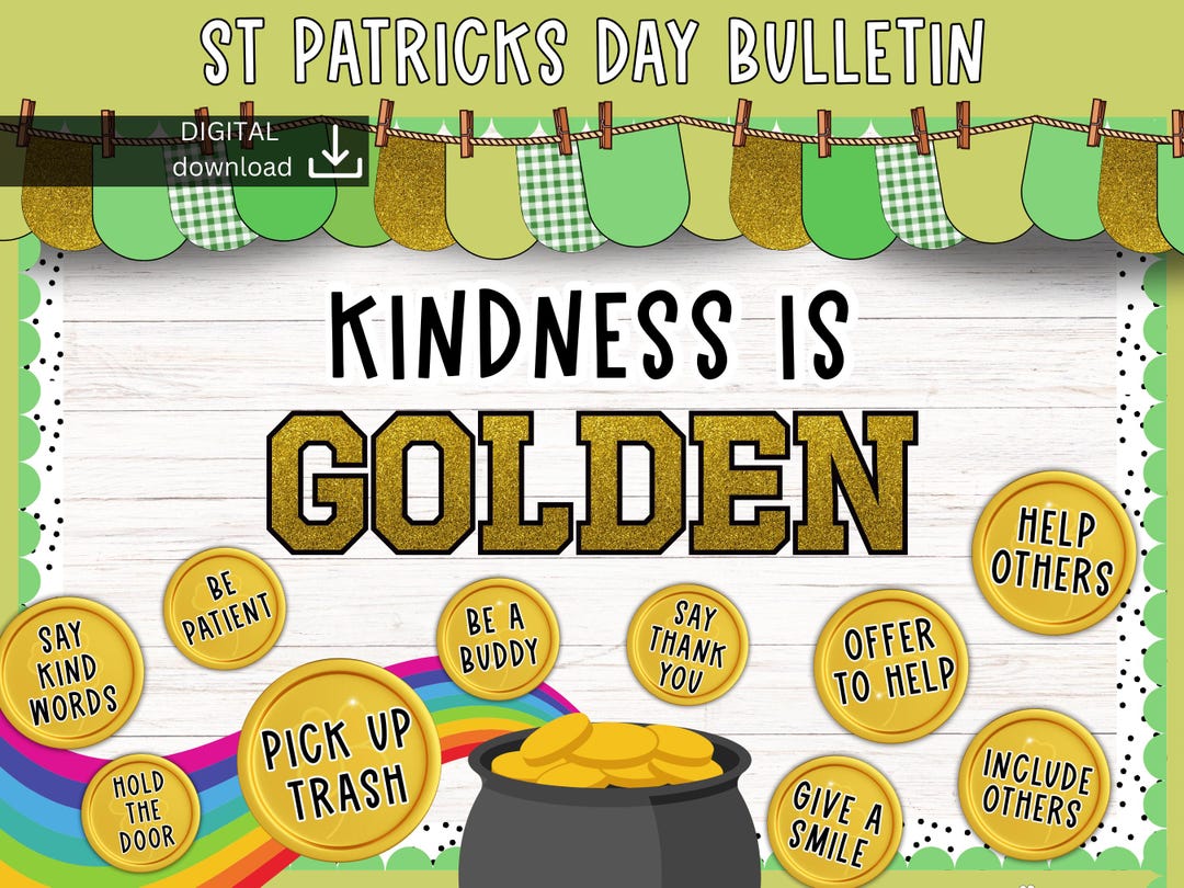 St Patrick’s Day Bulletin Board | March Bulletin Board | Kindness ...