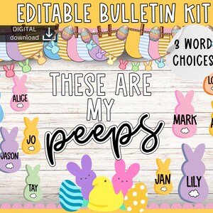 April Bulletin Board | Peeps Bulletin Board | Easter Bulletin Board ...