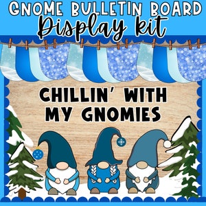 Gnome Christmas Classroom Decor Printable | Christmas Bulletin Board ...