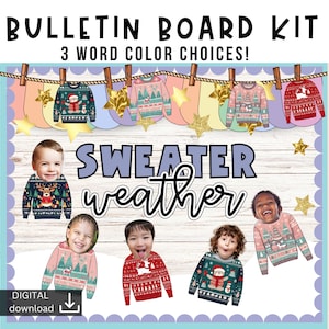 Modern Christmas Classroom Decor Printable | Pastel Cosy Christmas ...