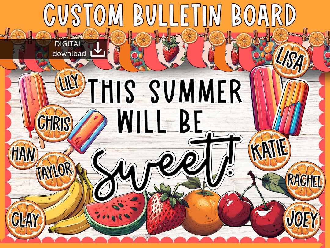 June Bulletin Board | Summer Bulletin Board | Fruit Bulletin Board ...