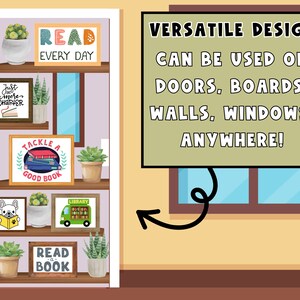 Book Shelf Bulletin Board | Reading Bulletin | Library Door Decor ...