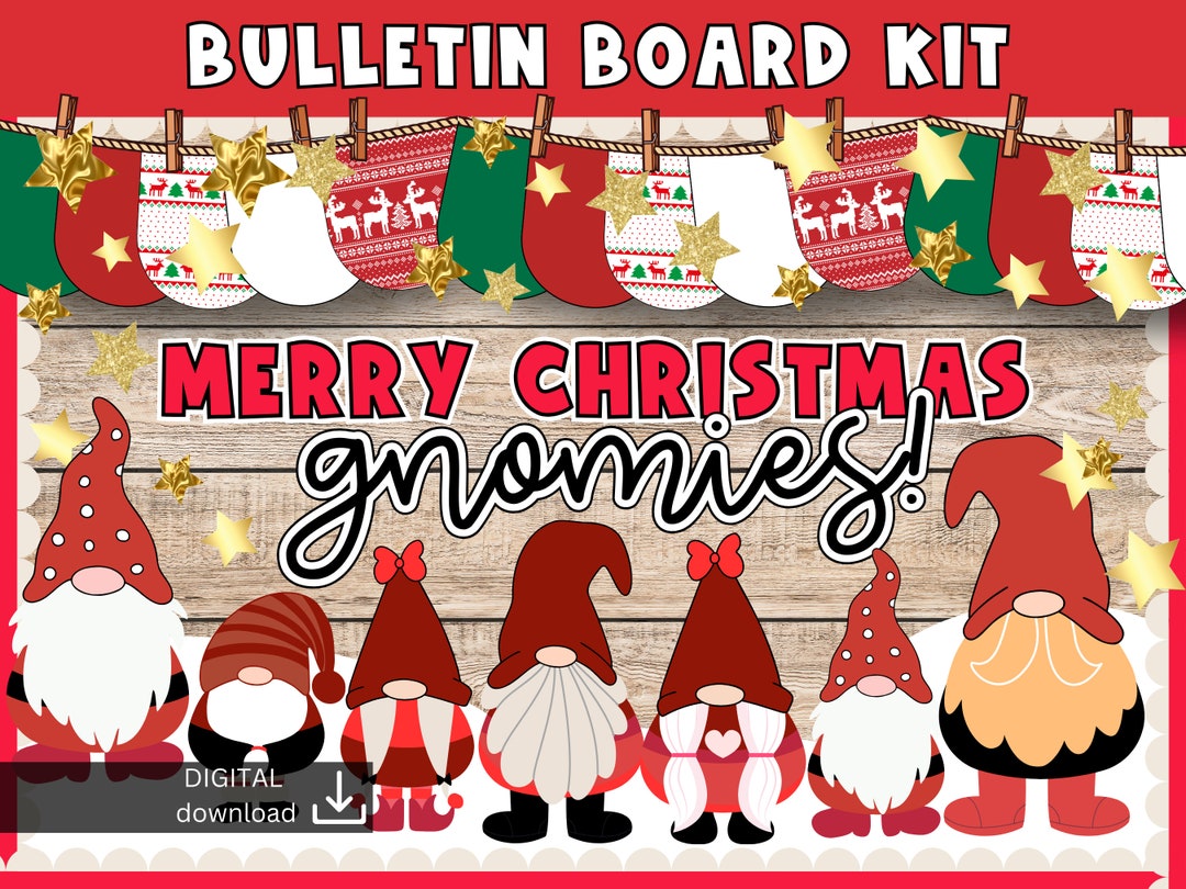 Gnome Bulletin Board | Christmas Classroom Decor | Christmas Printable ...
