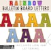 Alphabet Bulletin Board Kit | Printable Bulletin Lettering | Rainbow ...