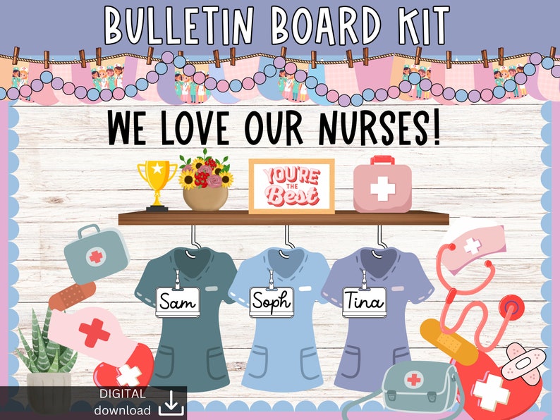 Nurse Bulletin Board | Nurse Appreciation Day Bulletin | School Nurse ...