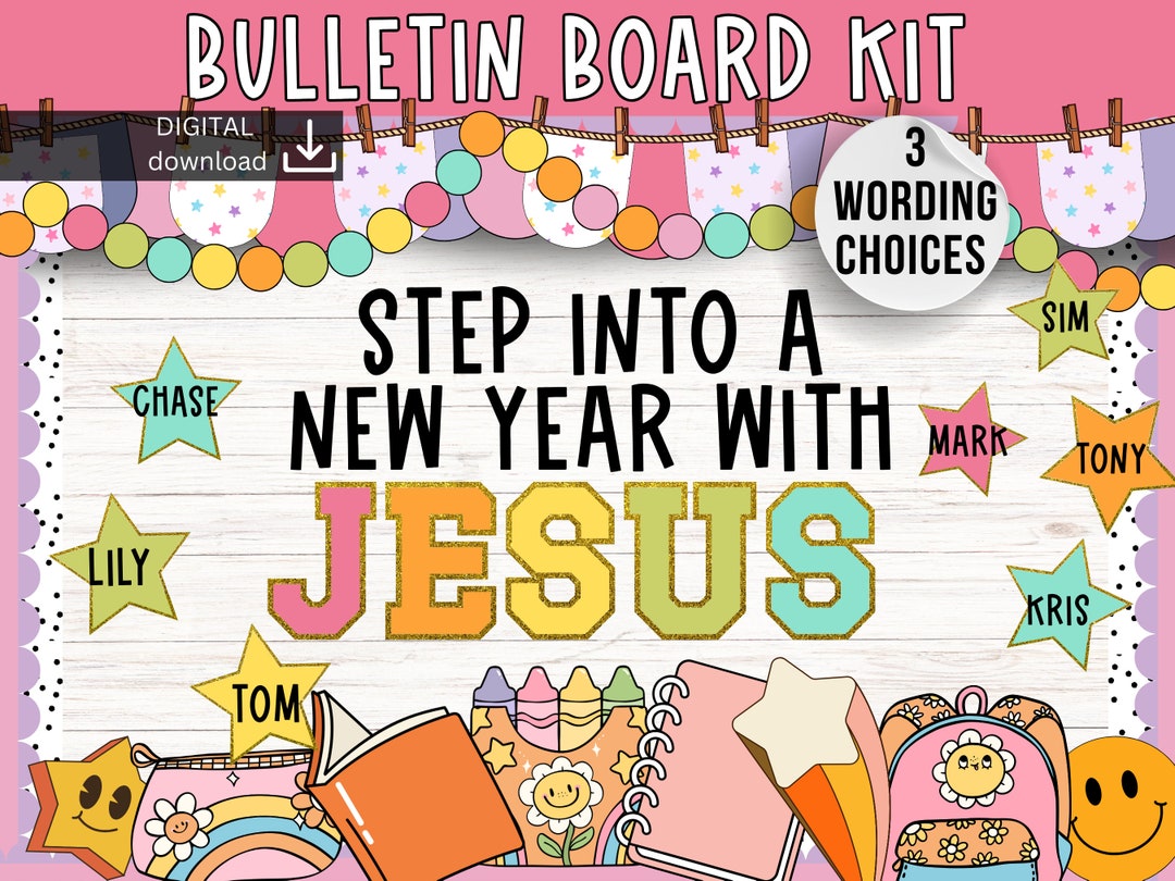 Back to School Bulletin | August Bulletin Board | Jesus Bulletin Board ...