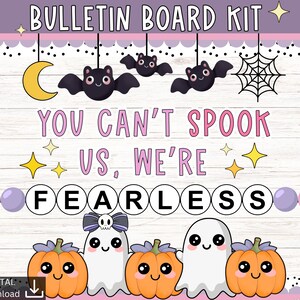 Halloween Era Printable Decor | Fearless Bulletin Board | Friendship ...
