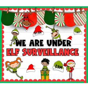 Elf Classroom | Naughty Elf Bulletin Board | Christmas Bulletin Board ...