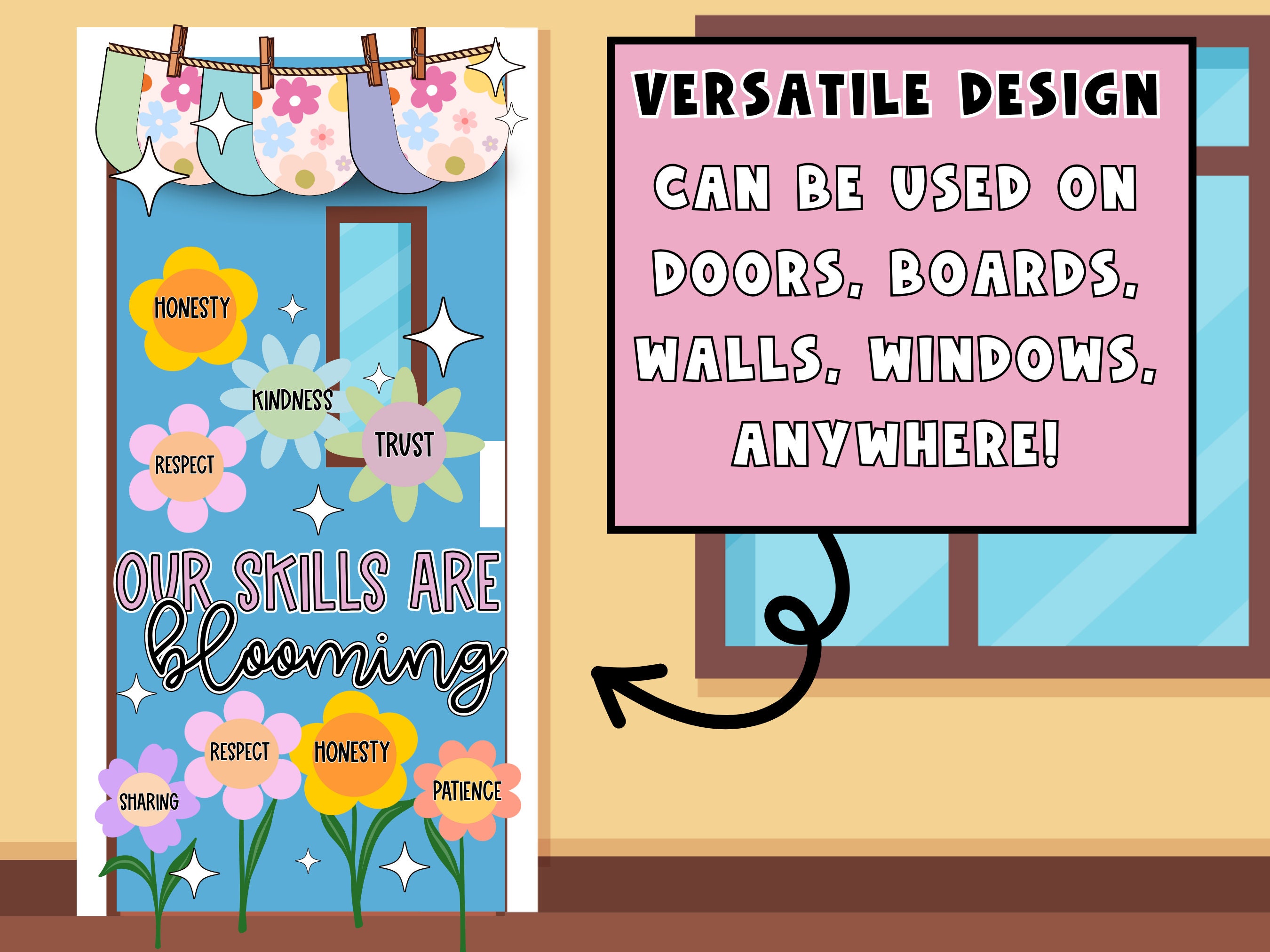 Spring Bulletin Board | March Bulletin Board | Editable Bulletin Board ...