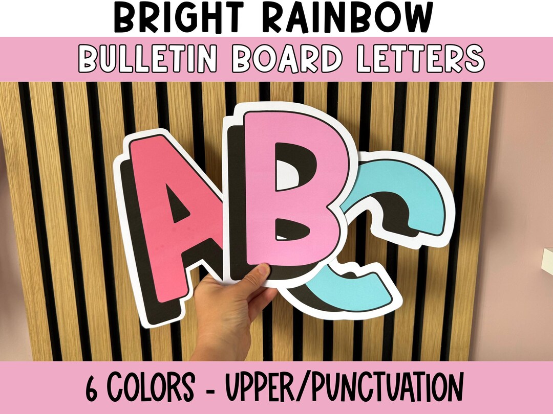 Rainbow Alphabet Bulletin Board Kit: Bright Classroom Decor (PDF ...
