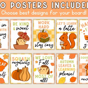 Fall Classroom Posters: Woodland Animals, Motivational Quotes (digital ...