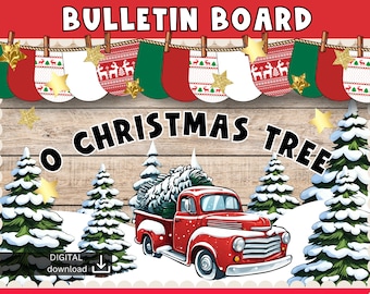 Christmas Tree Truck Christmas Bulletin Board Kit - Etsy