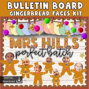 Gingerbread Bulletin Board | Christmas Classroom Decor | Festive ...