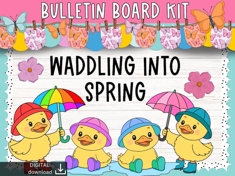 March Bulletin Board | Spring Bulletin Board | Duck Bulletin Board ...