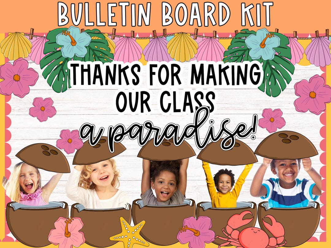 Tropical Classroom Bulletin Board Kit: End of Year Decor (digital ...